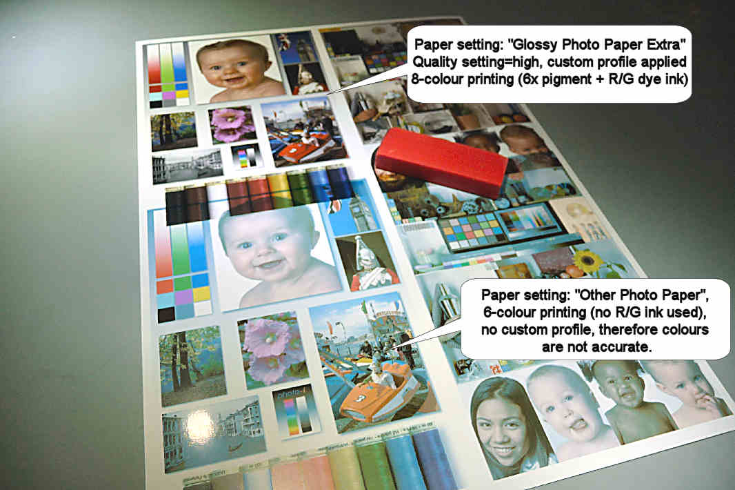 The Ultimate pigment ink test in Canon i9950 A3+ dye ink printer ...