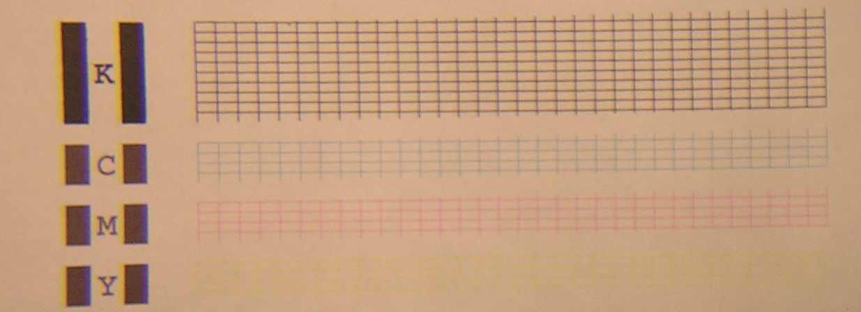 Blue light helps viewing yellow nozzle check | PrinterKnowledge - Laser ...