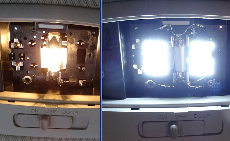 Dome Map Light Upgrade Festoon To LED - Too Hot? | Candle Power Forums